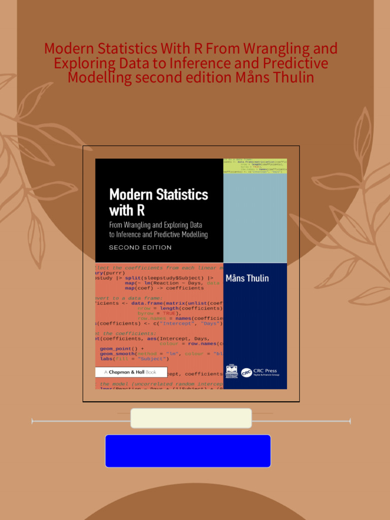 Modern Statistics With R From Wrangling and Exploring Data To Inference and Predictive Modelling ...