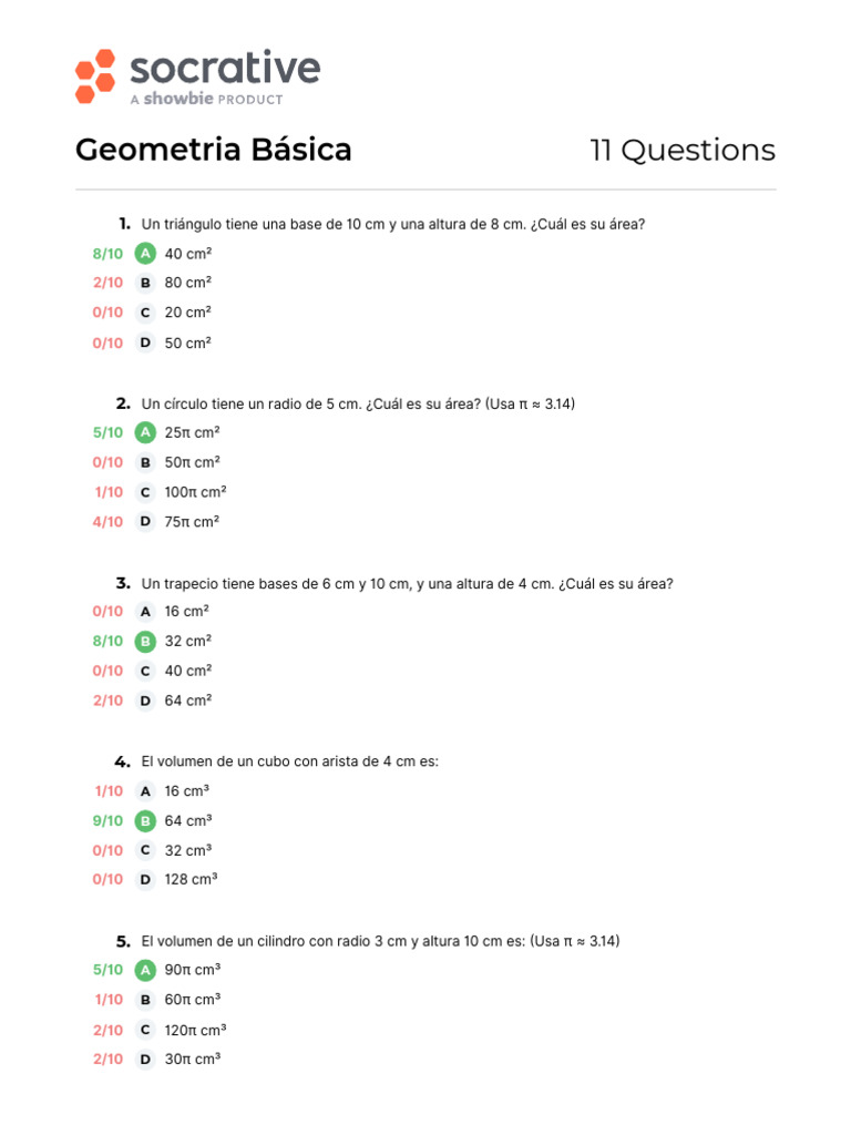 Quiz - Geometria Básica | PDF