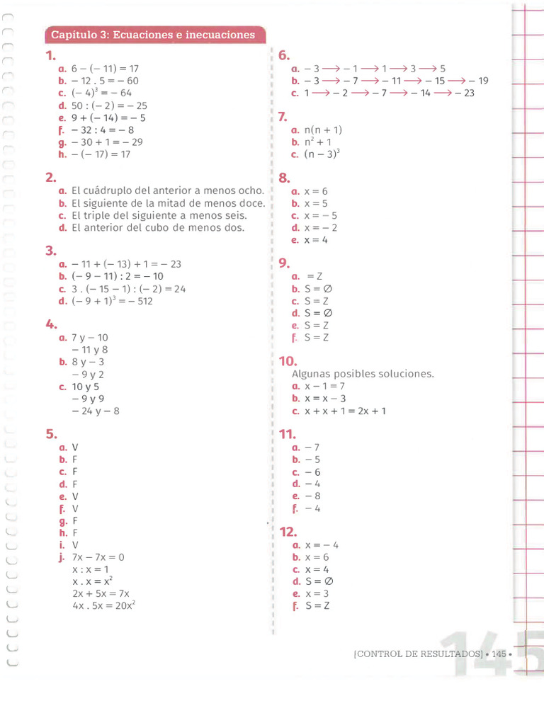 Matemática 2 Llaves Mandioca Rtas Ecuaciones 2do | PDF