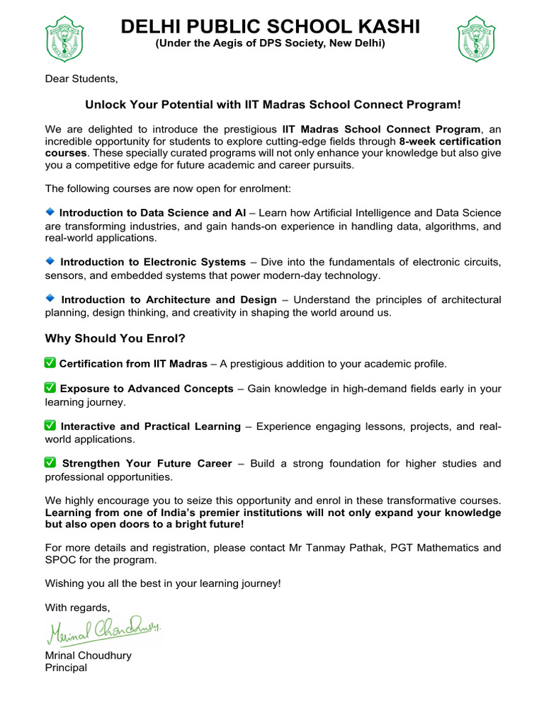 IIT Madras School Connect | PDF