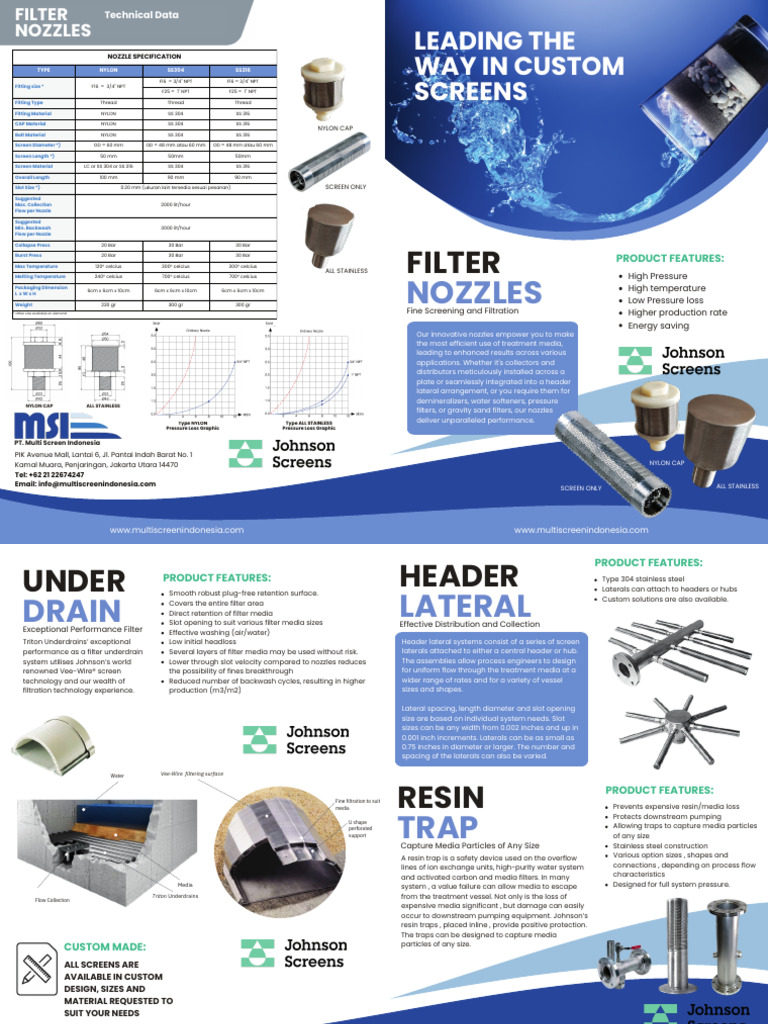 MULTISCREEN - Brochure Oct 2023 | PDF | Filtration | Materials