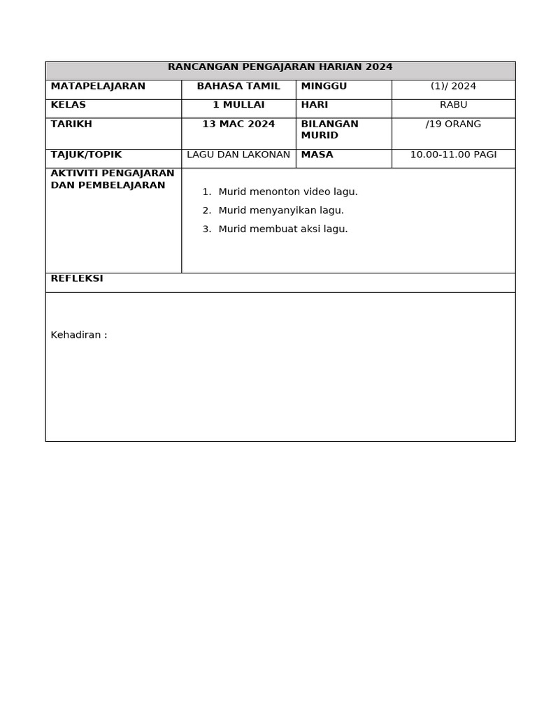 Lagu Dan Lakonan | PDF