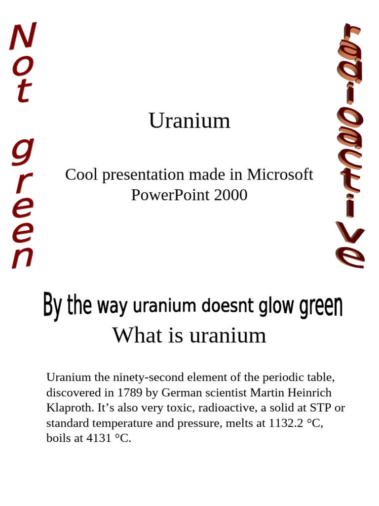 Uranium | PDF