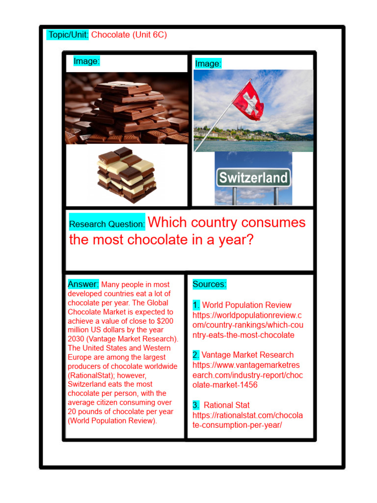 Teacher Example of One-Pager Internet Research | PDF