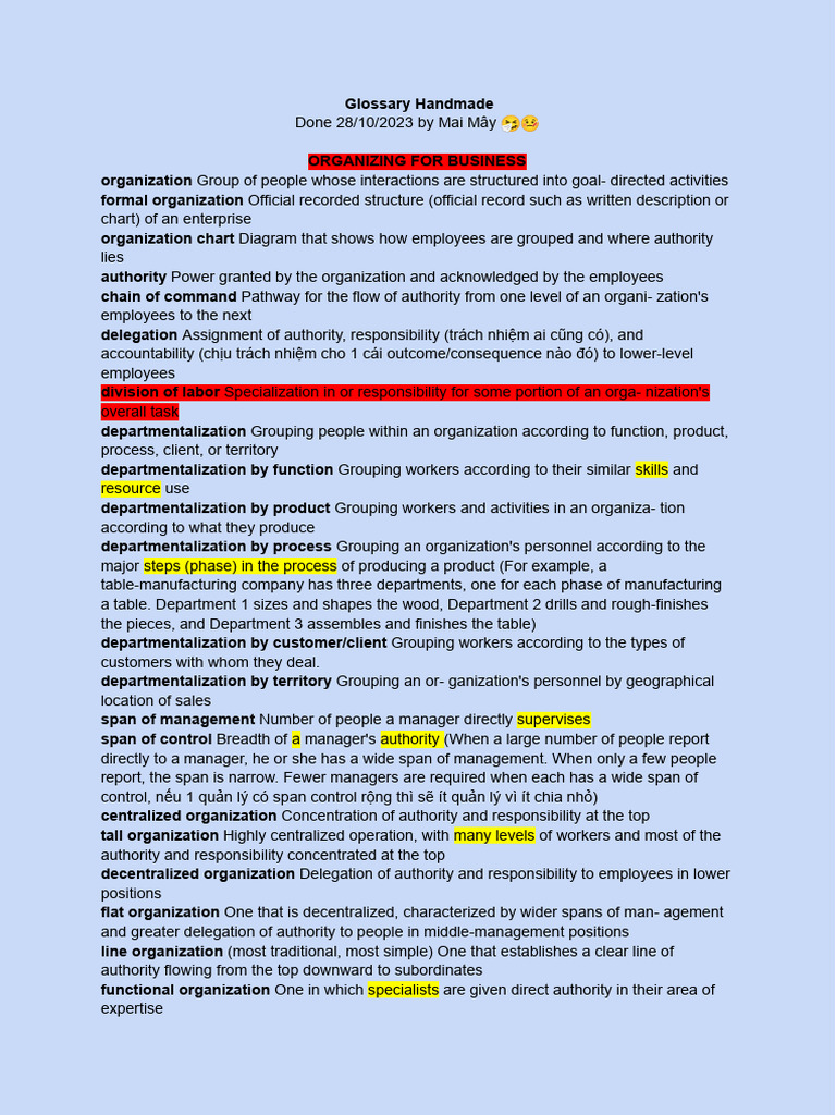 Business English Glossary | PDF | Computer Data Storage | Sales