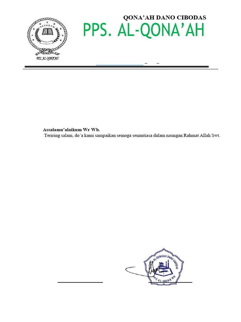 Proposal Ke Gubernur Ponpes Al-Qona'ah | PDF