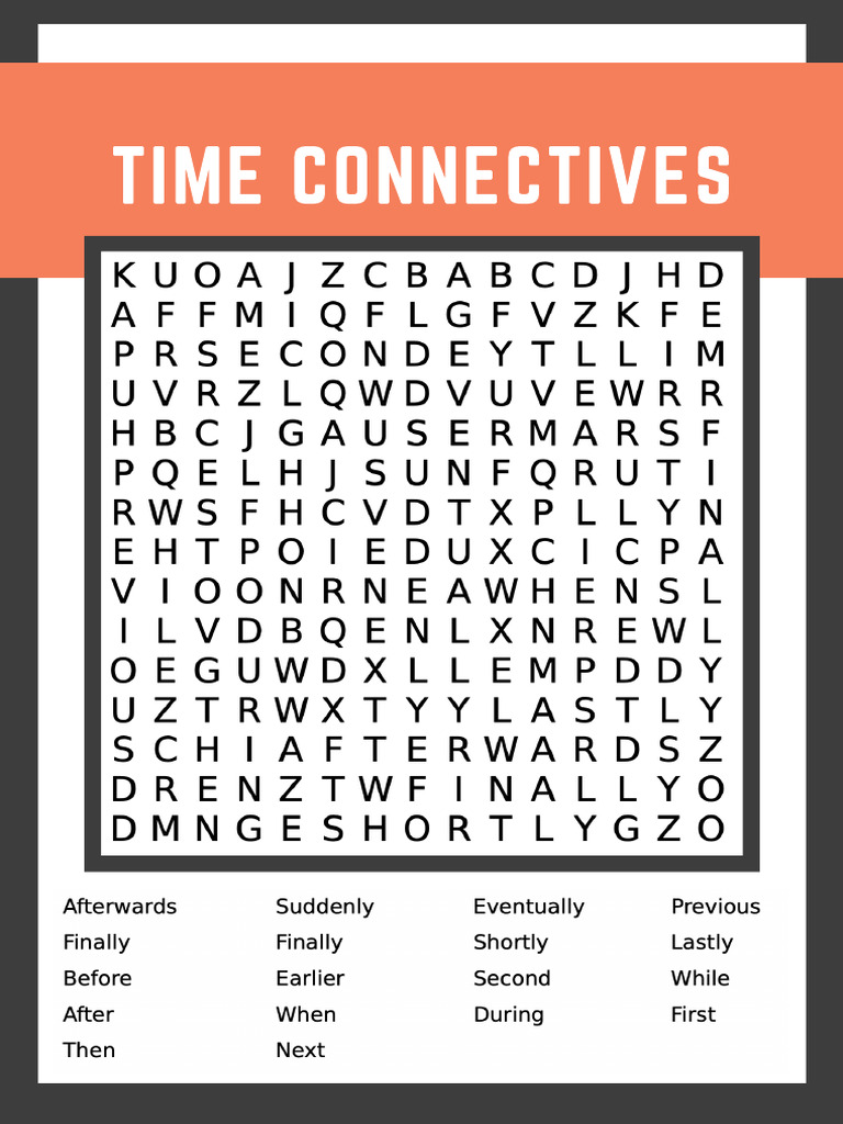 Essential Time Connectives Guide | PDF