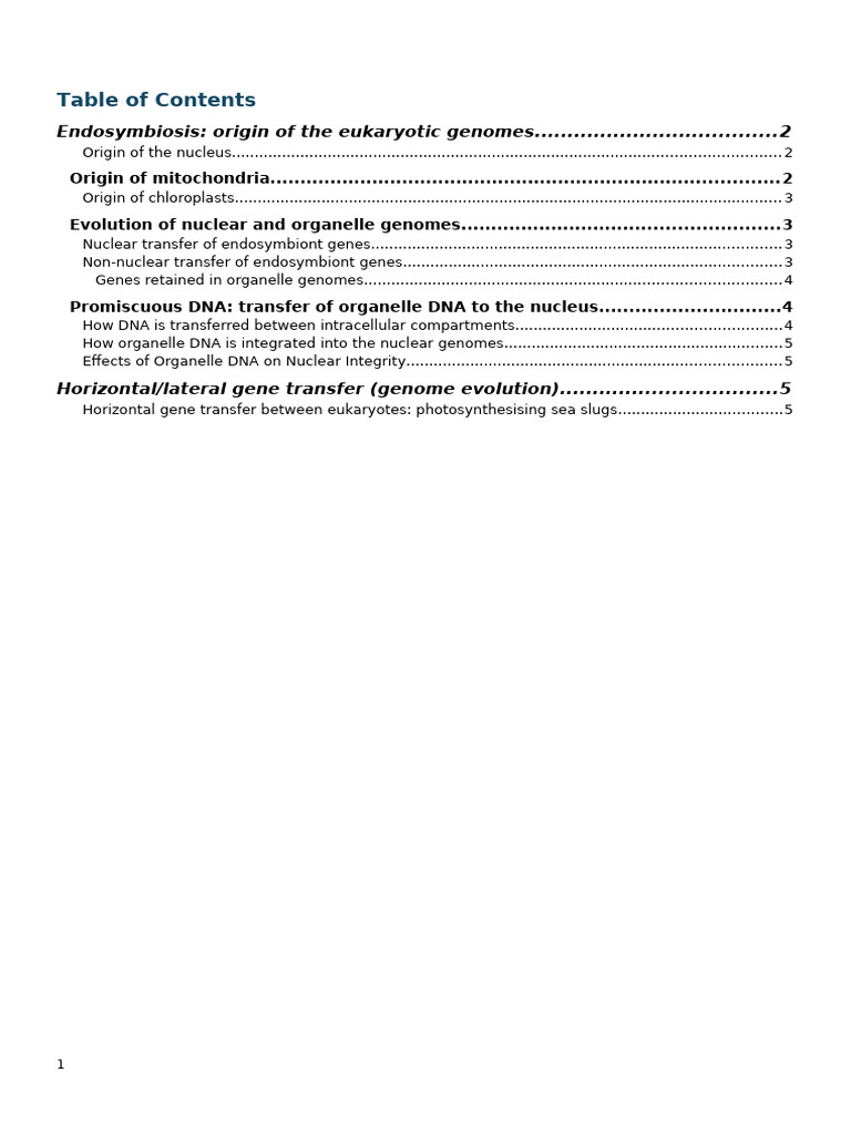evolution of genomes 2 | PDF | Mitochondrion | Molecular Biology