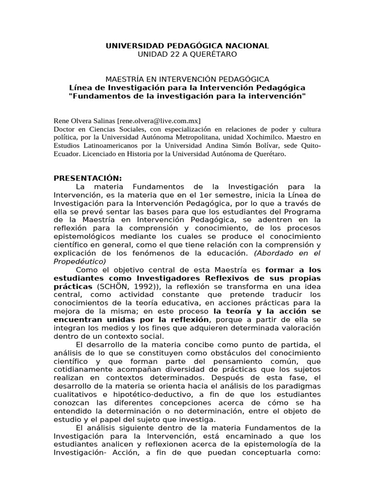 Programa 1ero MIP | PDF | Conocimiento | Pedagogía