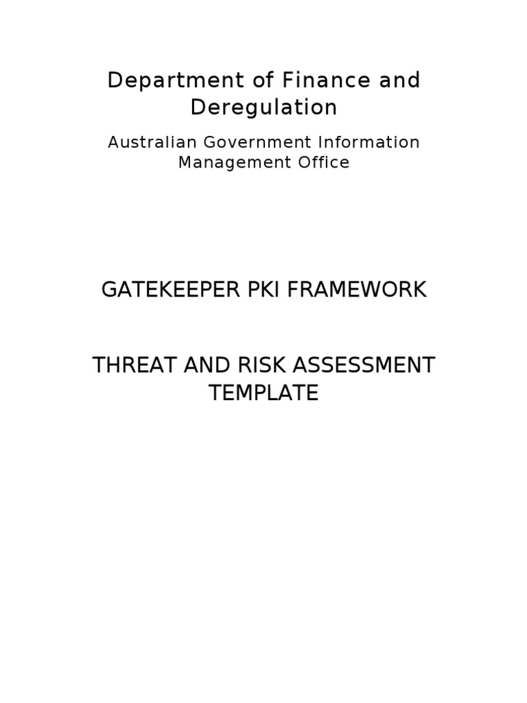 Threat and Risk Assessment Template | PDF | Public Key Cryptography ...