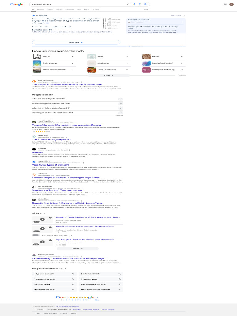 8 Types of Samadhi - Google Search | PDF | Yoga | Hindu Philosophy