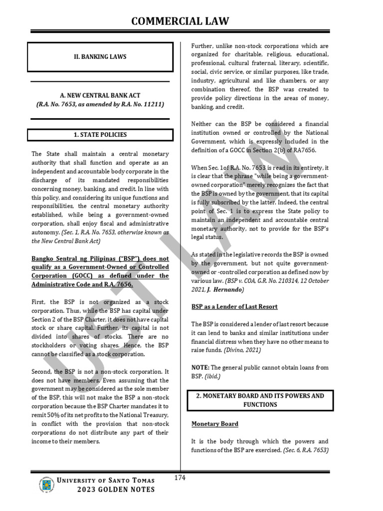 Banking-Laws-UST | PDF | Receivership | Bankruptcy