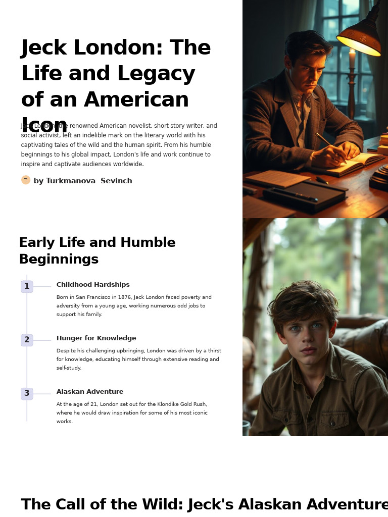 Jeck-London-The-Life-and-Legacy-of-an-American-Icon | PDF | The Call Of ...