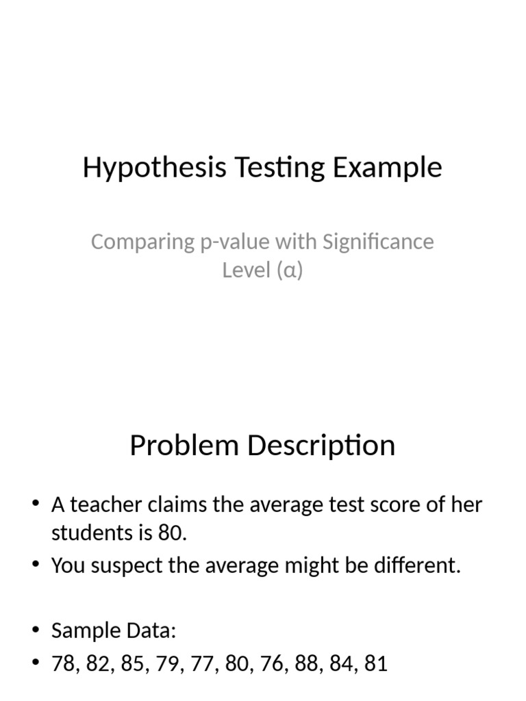Hypothesis Testing Example | PDF