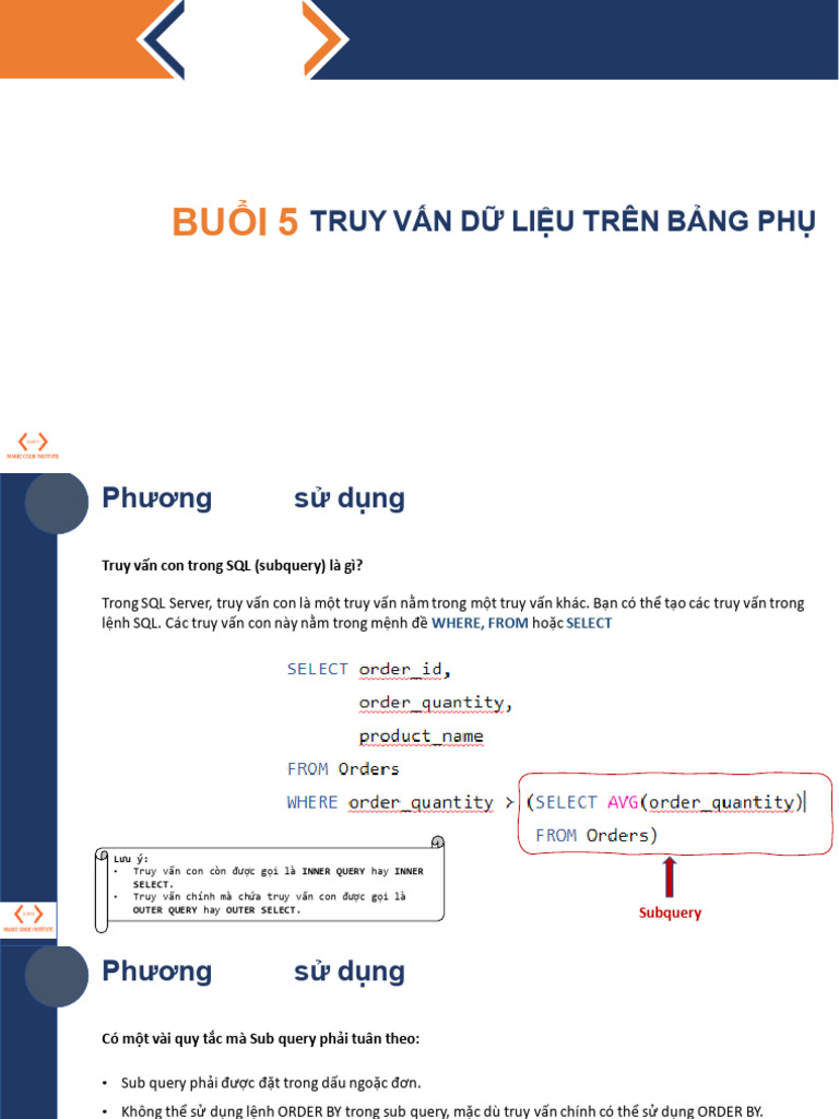 Slide Lesson 5 SQL Server Lv1 | PDF
