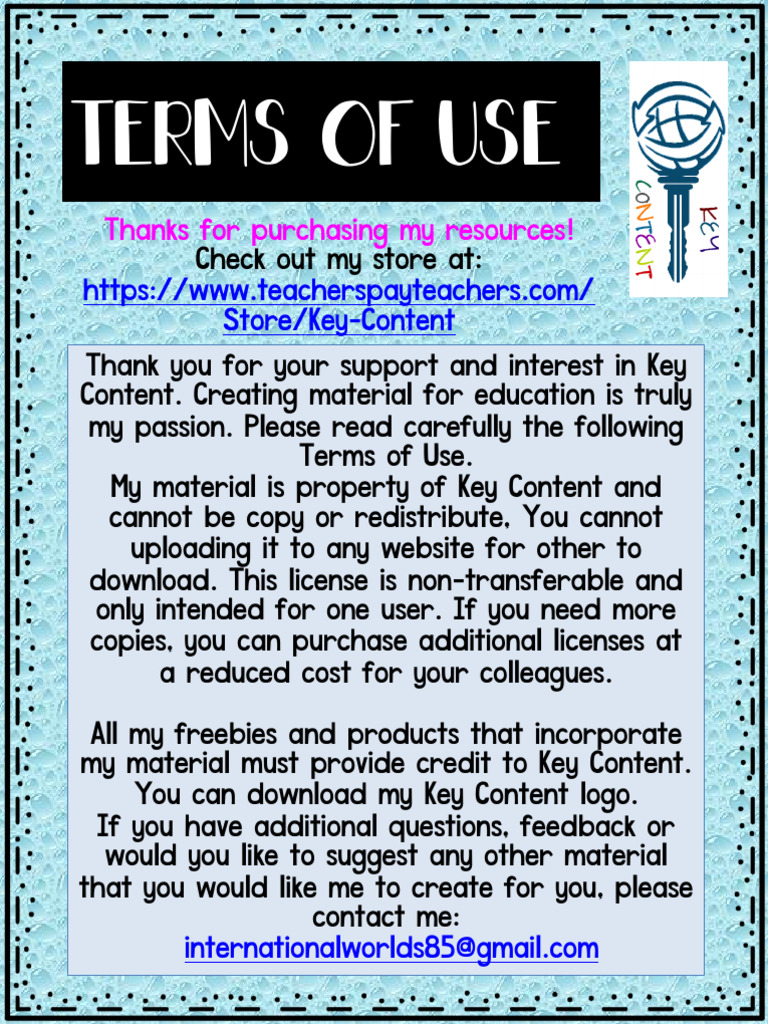 Terms of Use | PDF