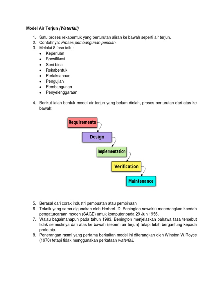 Model Air Terjun dalam Pembangunan Perisian | PDF | Komputer ...