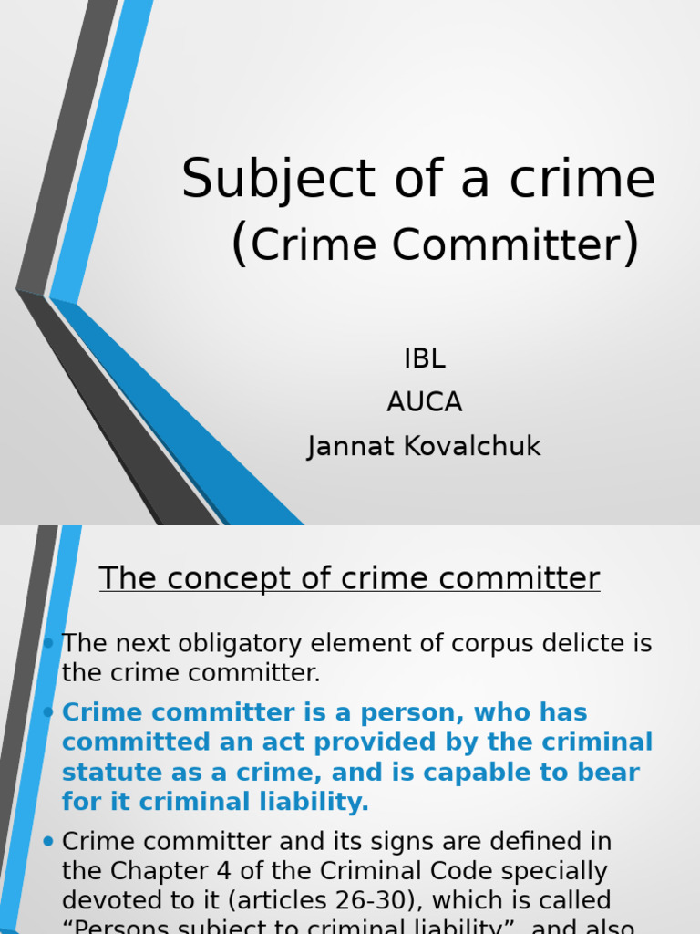 Subject of A Crime | PDF | Insanity Defense | Psychosis