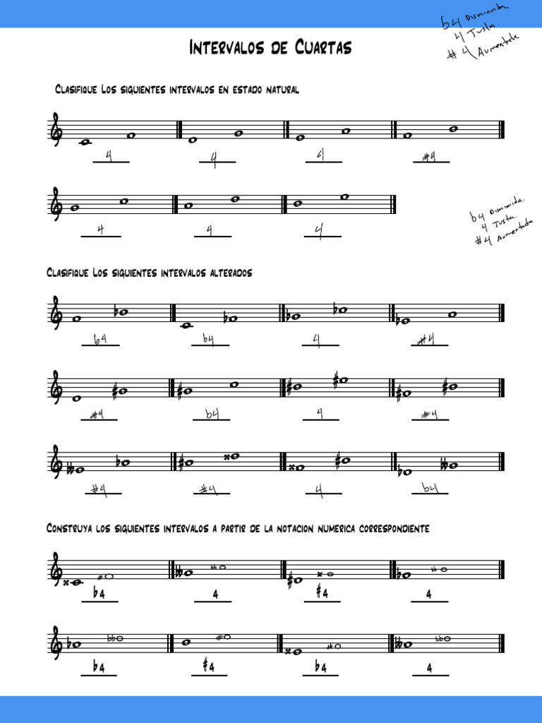 Intervalos 4tas - Full Score | PDF