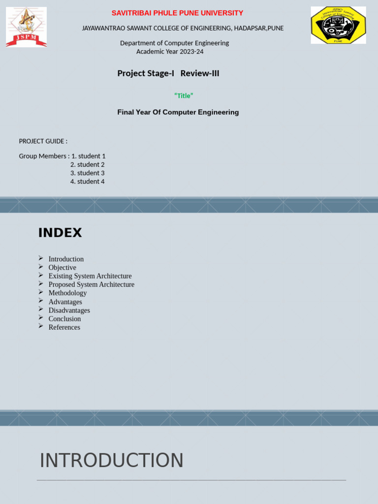 Stage-I Review III | PDF