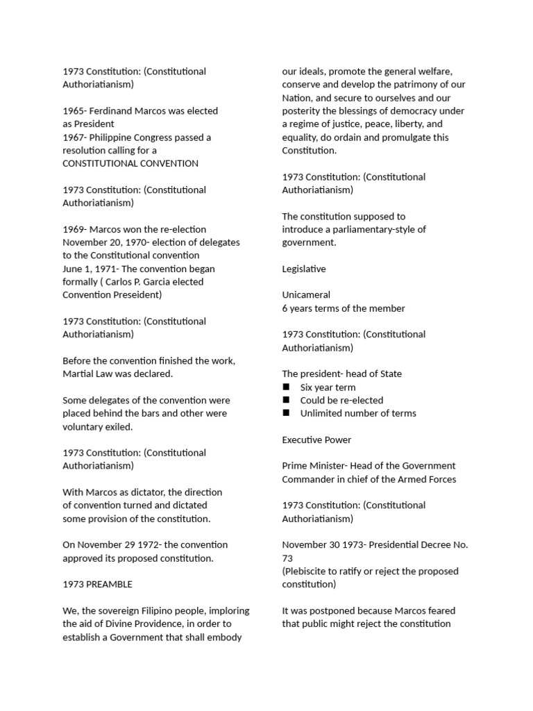 1973 Constitution | PDF | Constitutional Amendment | United States ...