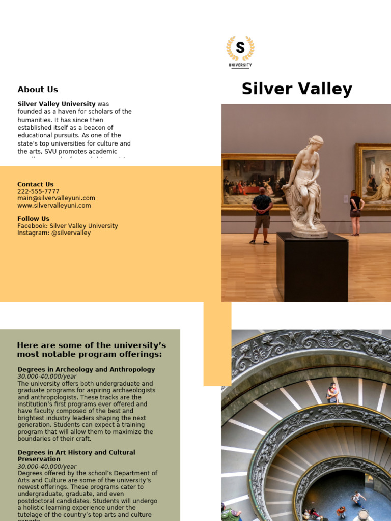 Bifold University Studies Brochure Template | PDF