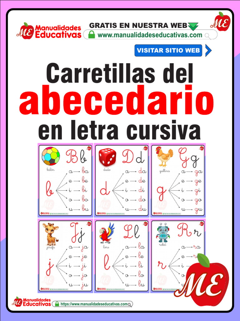 LAMINAS Del Abecedario en Cursiva | PDF