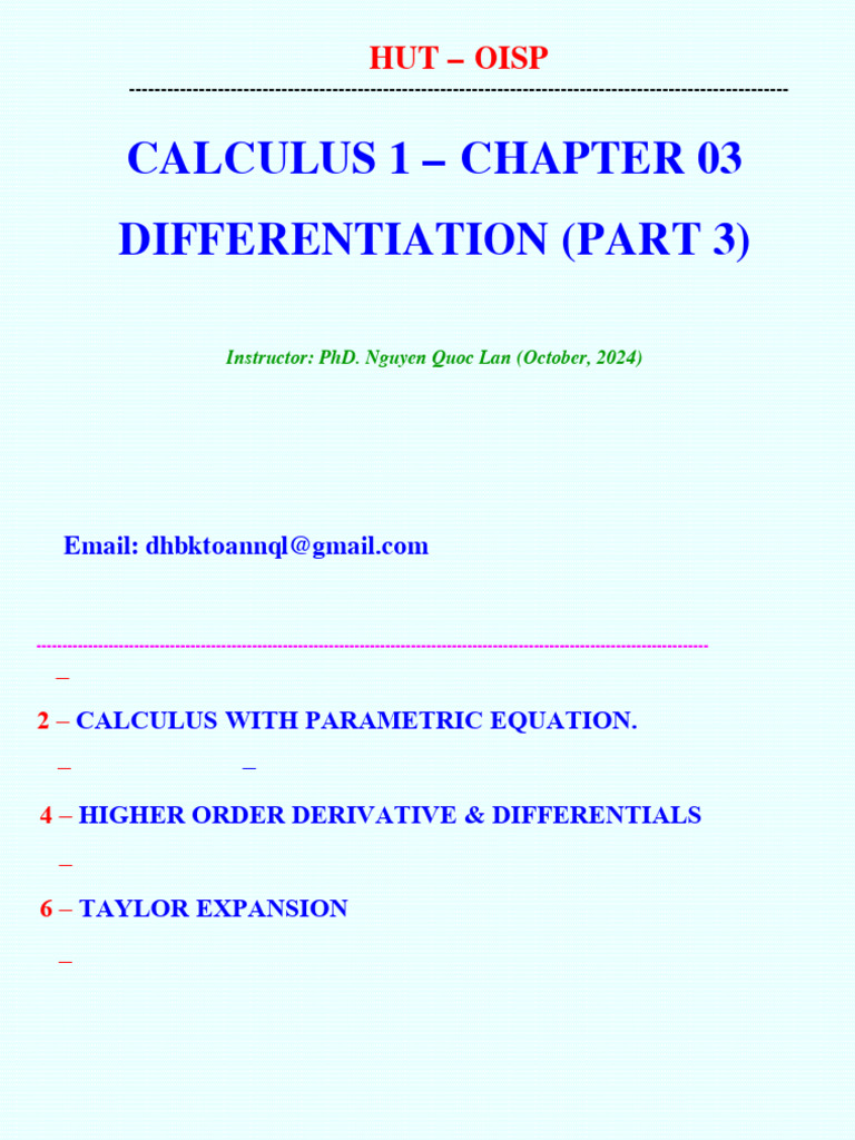 XP 00 Cal1TT Ch3 Derivative P3 E-241 | PDF | Derivative | Equations