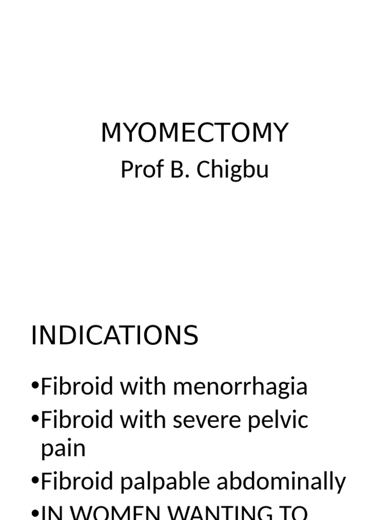 Myomectomy Wps Office | PDF