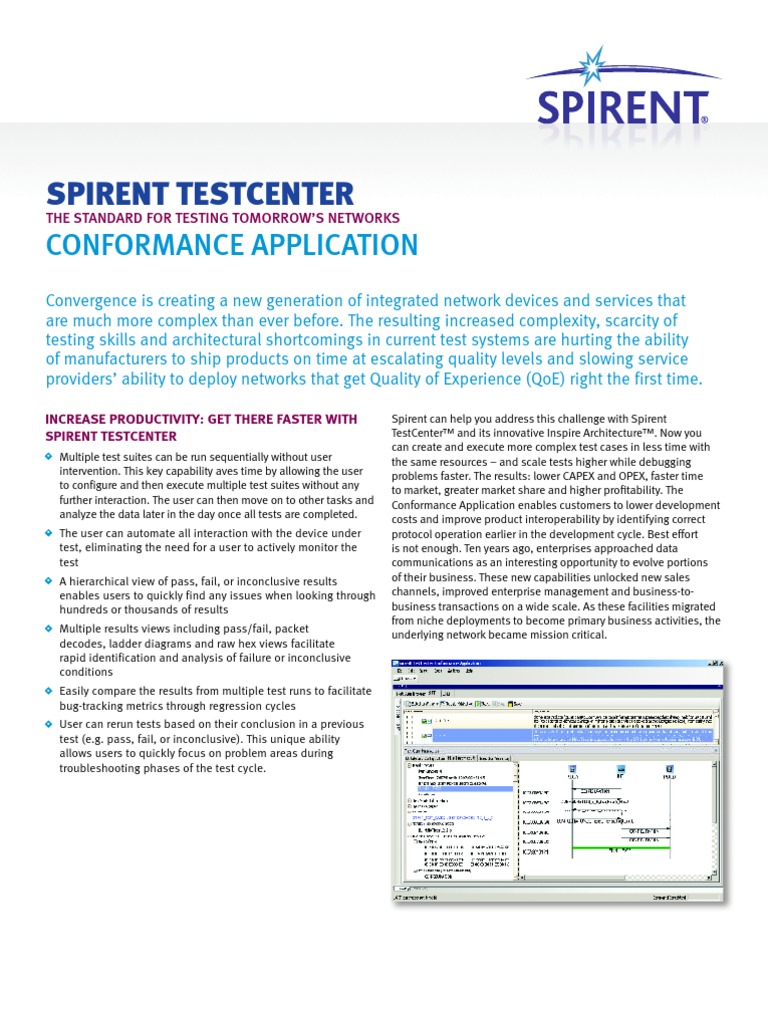 STC Conformance Application Test Suites Datasheet | PDF | I Pv6 ...
