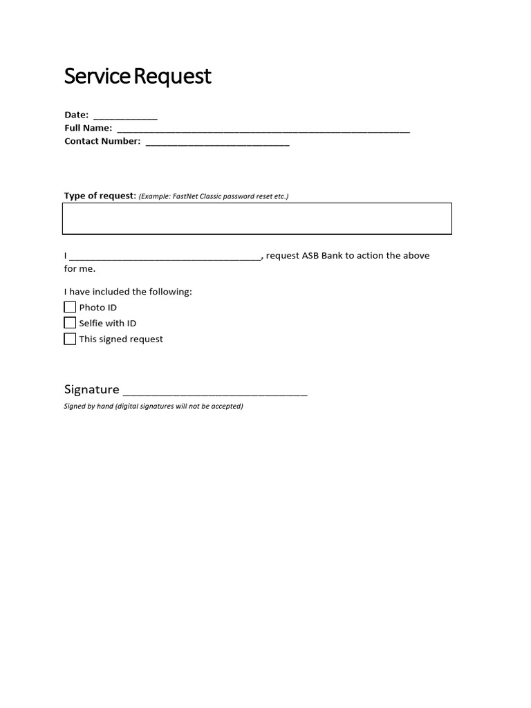 Service Request | PDF