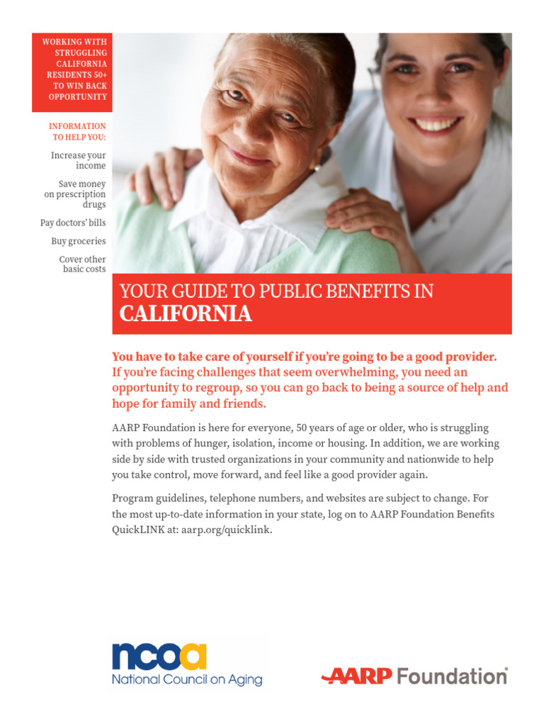 California Benefits Guide for Residents 50+ | PDF | Medicare (United ...