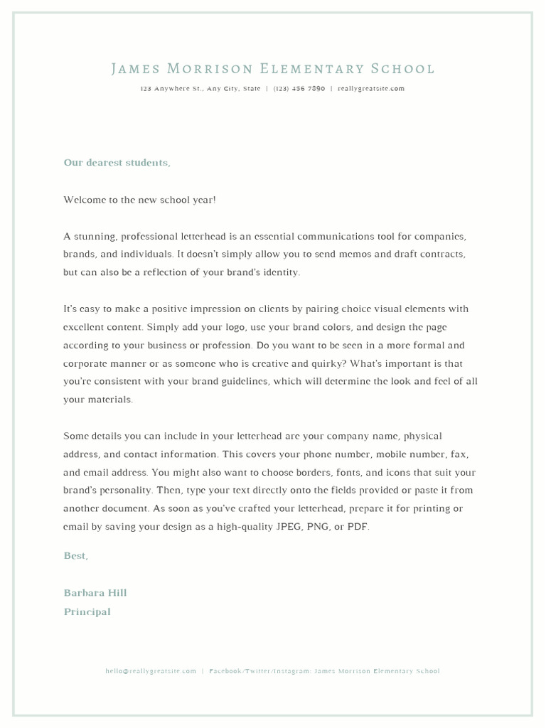 White Bordered Welcome Letter To The Students School Letters - 20250224 ...