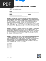 Senior Three Mathematics Scenario Questions-1 | PDF | Metre | Area