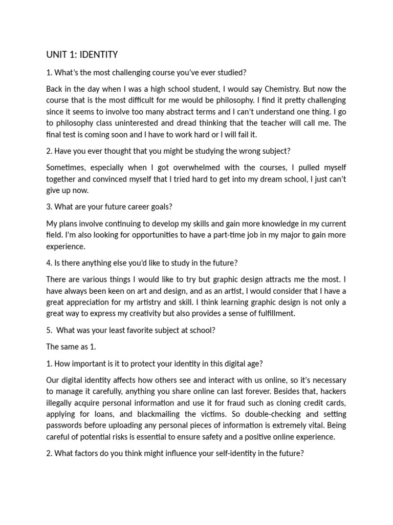 Navigating Identity and Digital Safety | PDF