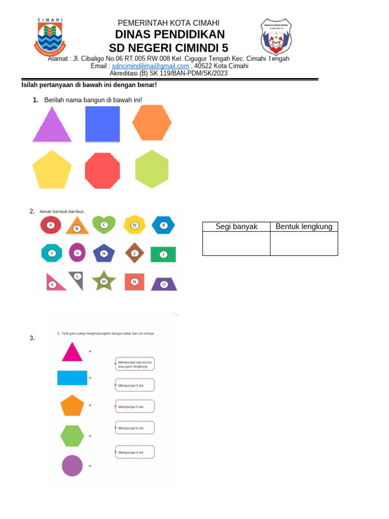 Ulangan Matematika Unit 3 | PDF