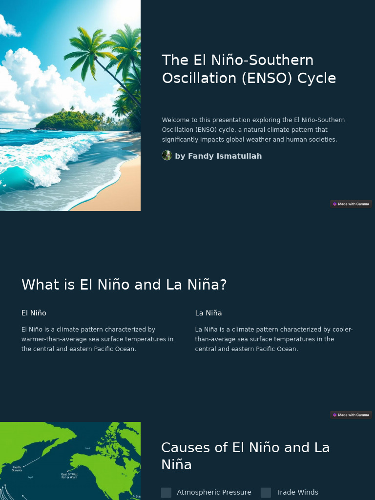 The El Nino Southern Oscillation ENSO Cycle | PDF | Nature | Physical ...