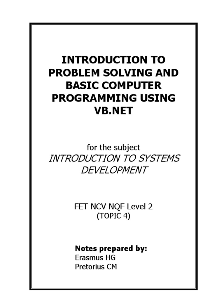 VB | PDF | Variable (Computer Science) | Integrated Development Environment