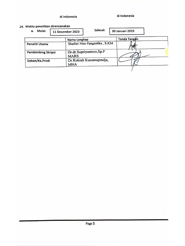 PARAF 1 Formulir Permohonan Kaji Etik | PDF