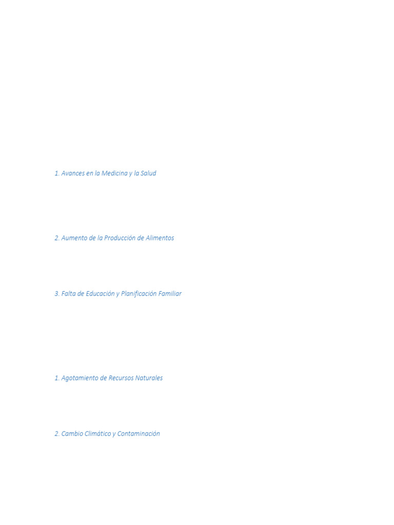 Causas y Soluciones de la Sobrepoblación | PDF | Sobrepoblación humana ...