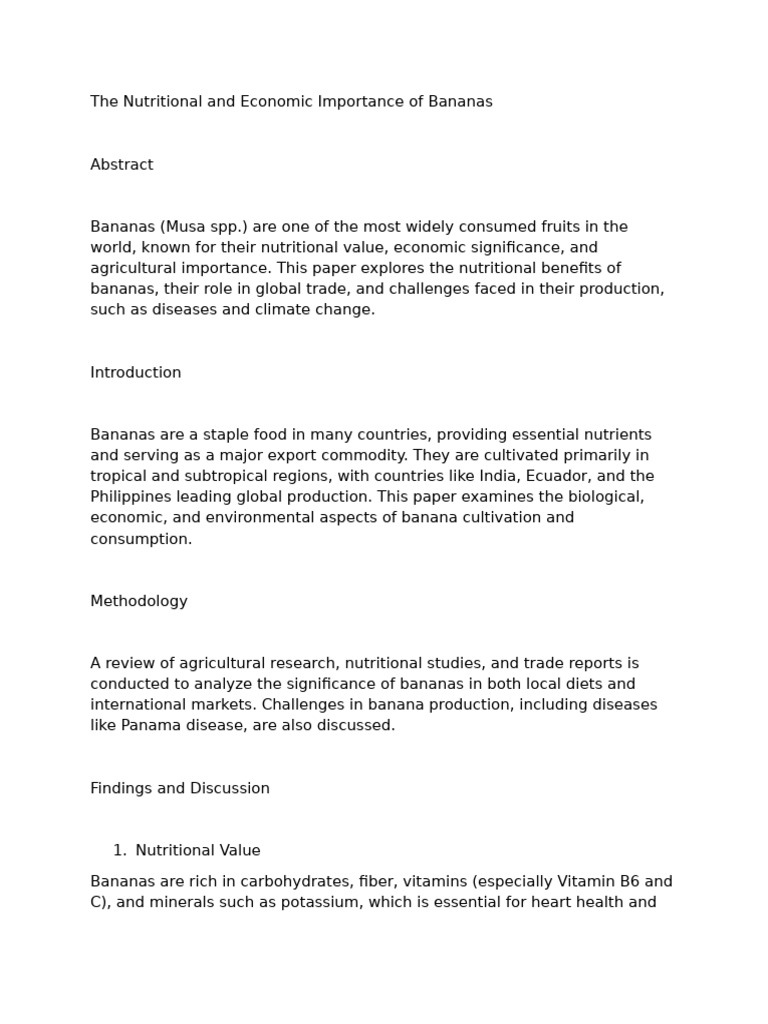 Bananas | PDF | Banana | Agriculture