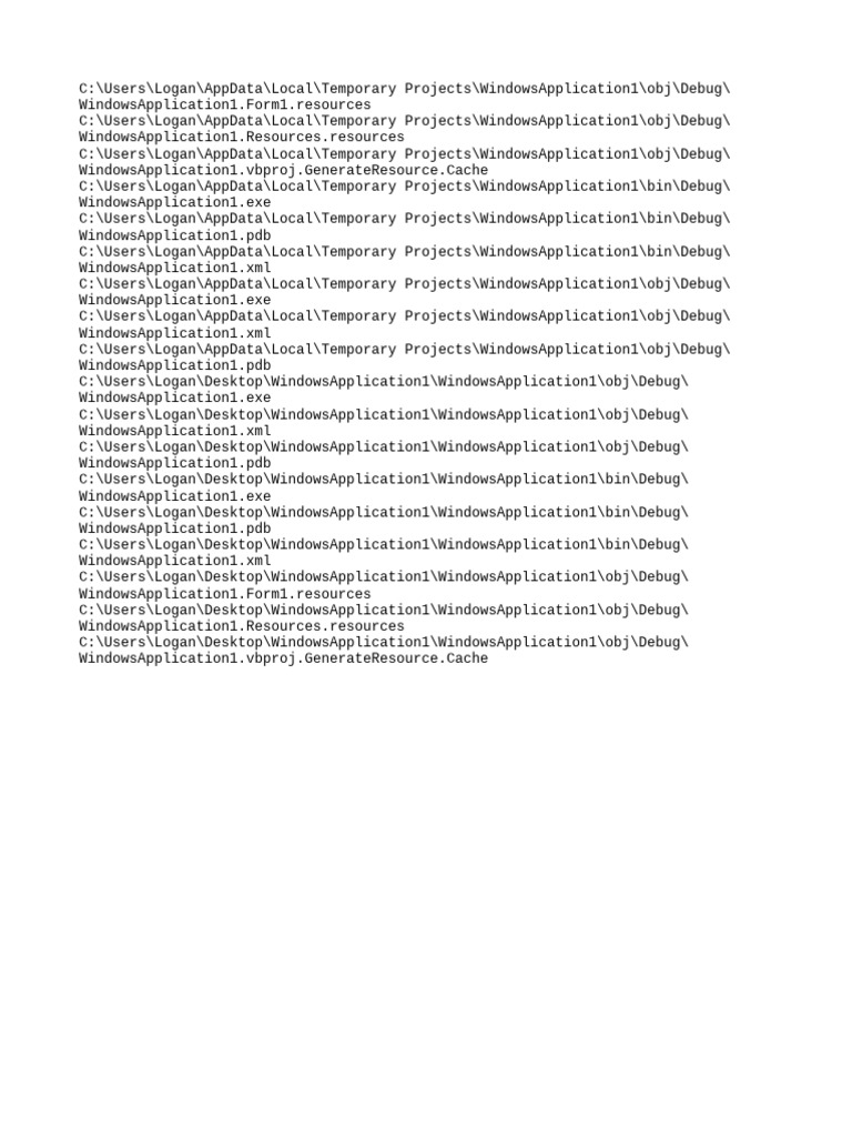 WindowsApplication1 Vbproj FileListAbsolute | PDF