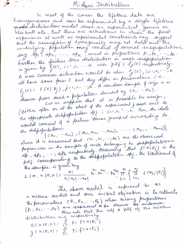 Mixture Distribution | PDF