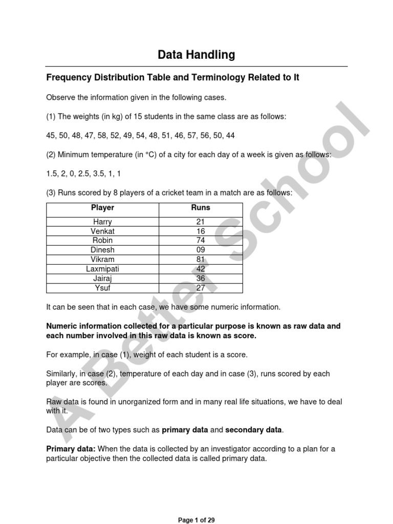 Data Handling | PDF