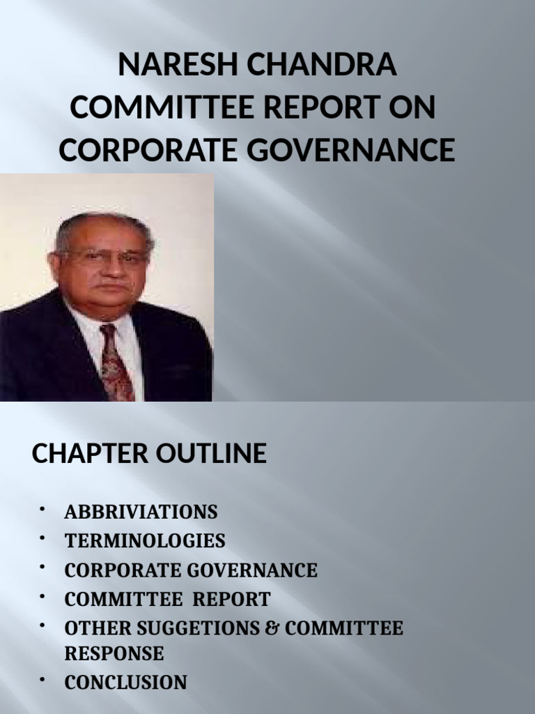 Naresh Chandra Commitee | PDF | Internal Control | Audit