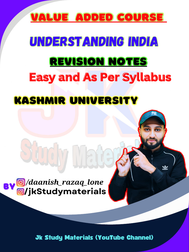 Understanding India (VAC) KashmirUniversity | PDF | Indian Independence ...