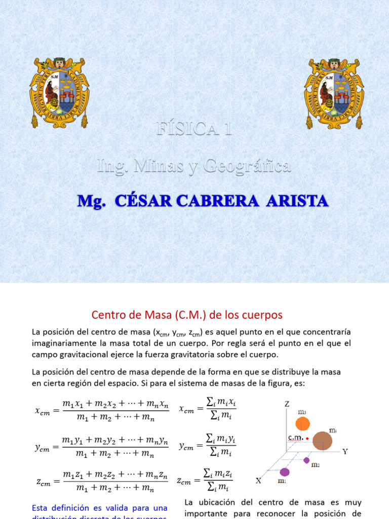 F1-IG S12 Centro de Masa Energia D Rotacion | PDF | Rotación | Movimiento (física)