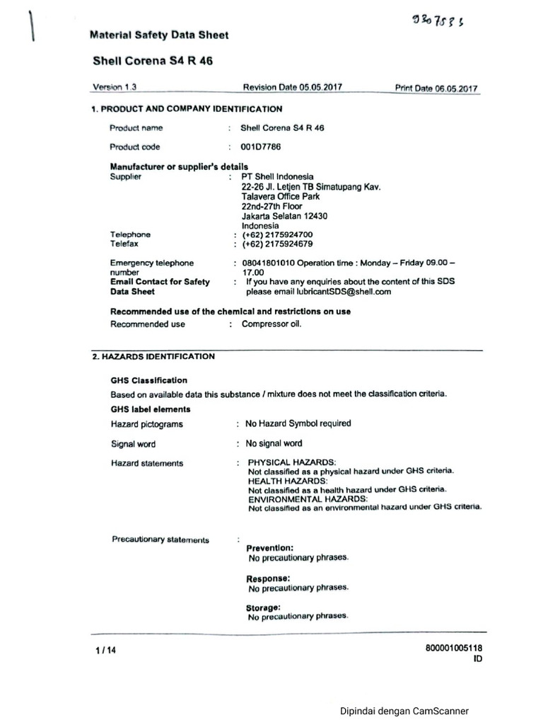 Shell Corena S4 R 46 | PDF
