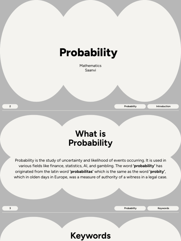 Notes On Probability | PDF