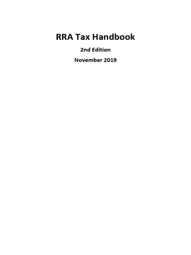 RRA Tax Handbook Overview 2023 | PDF | Taxes | Tax Refund